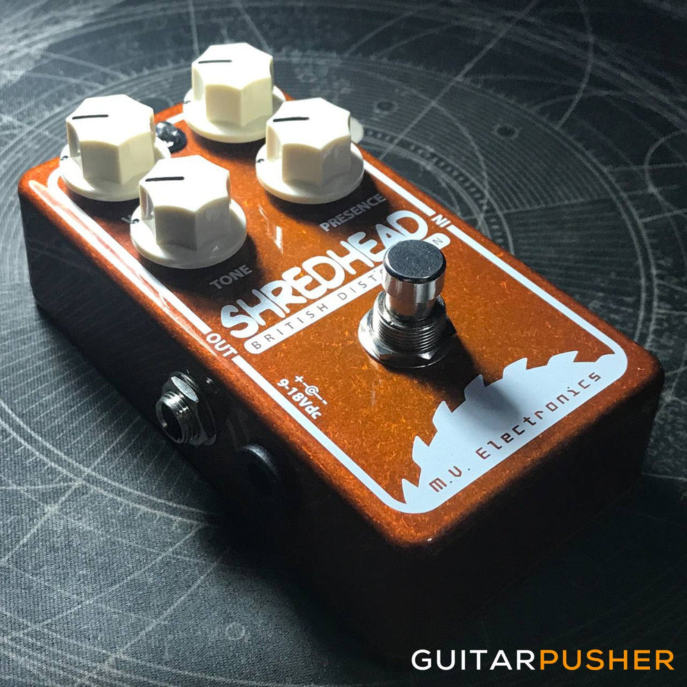 MV Shredhead British Distortion - Orange Sparkle / White Knobs – Guitar ...